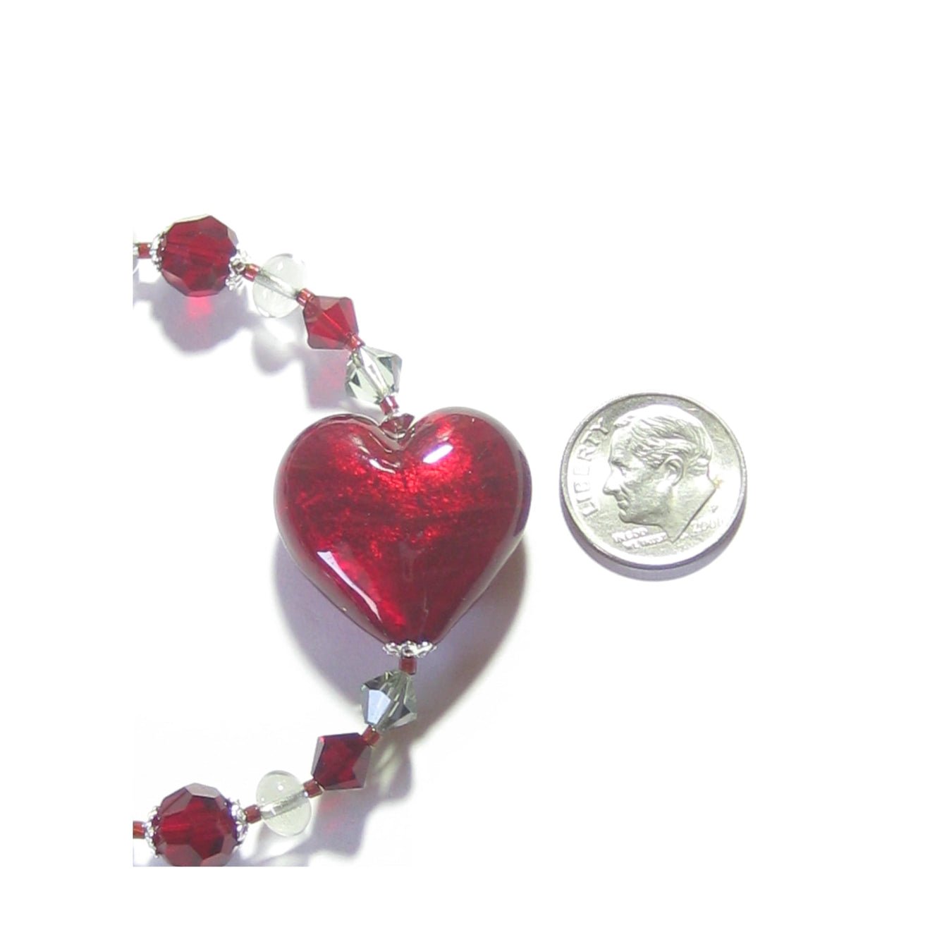 Murano Glass Red Heart Sterling Silver Bracelet – JKC Murano