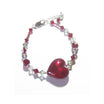 Murano Glass Red Heart Sterling Silver Bracelet – JKC Murano